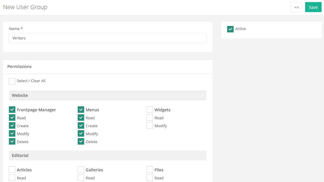 Creating user groups